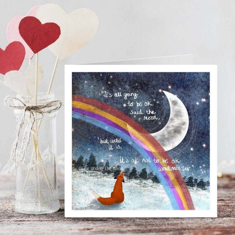 IT’S OK ENCOURAGEMENT CARD BY FOX UNDER THE MOON - Feather & Twigs