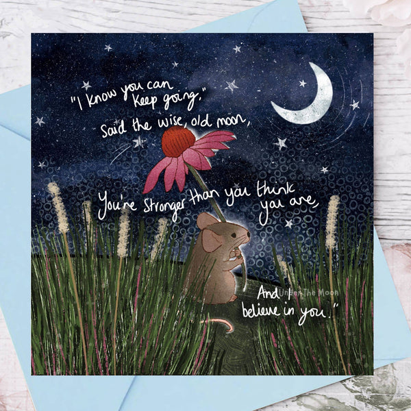 STRONGER FOILED GREETING CARD – FOX UNDER THE MOON - Feather & Twigs