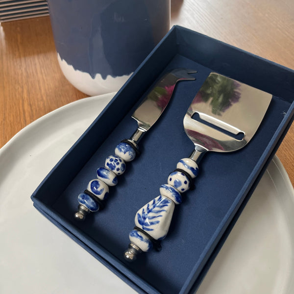 HAND CRAFTED CERAMIC CHEESE SET - Feather & Twigs