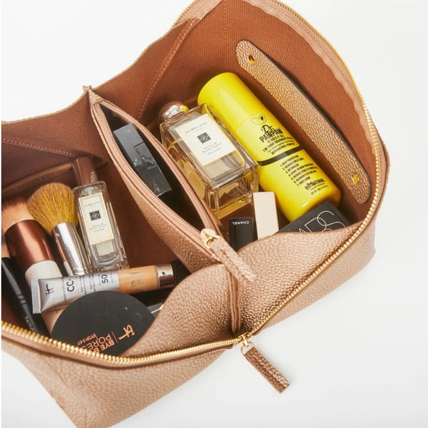 ASYMETICAL ZIPPED COSMETIC CASE - VARIOUS COLOURS - Feather & Twigs