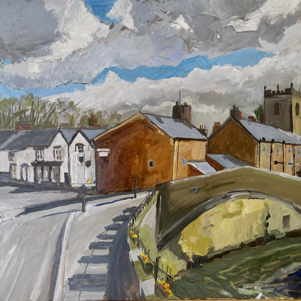 CROSTON PRINT AND ORIGINAL OIL PAINTING - Feather & Twigs
