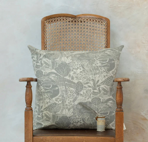 OWL AND FOX CUSHION BY SAM WILSON - Feather & Twigs